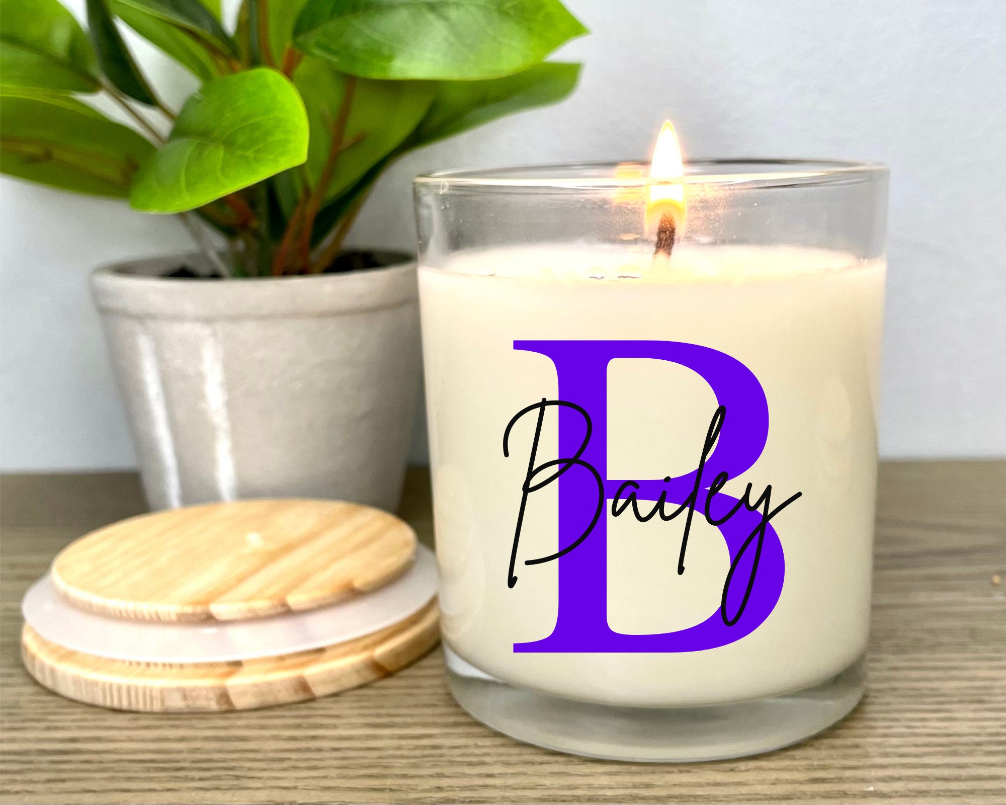 Personalized Name Candle Custom Name Initial Candle | Etsy