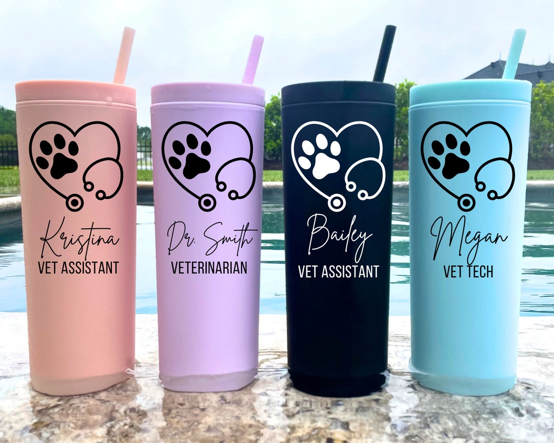 Veterinarian Gift, Personalized Veterinarian Tumbler, Vet Tech Gift, Vet Graduation, Vet ...