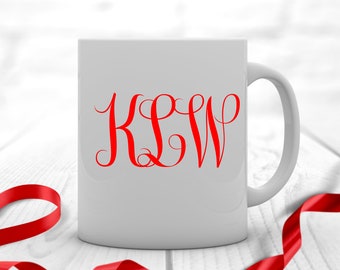 Initial Mug Monogram Gifts With Letter J Cute Name Coffee - Etsy