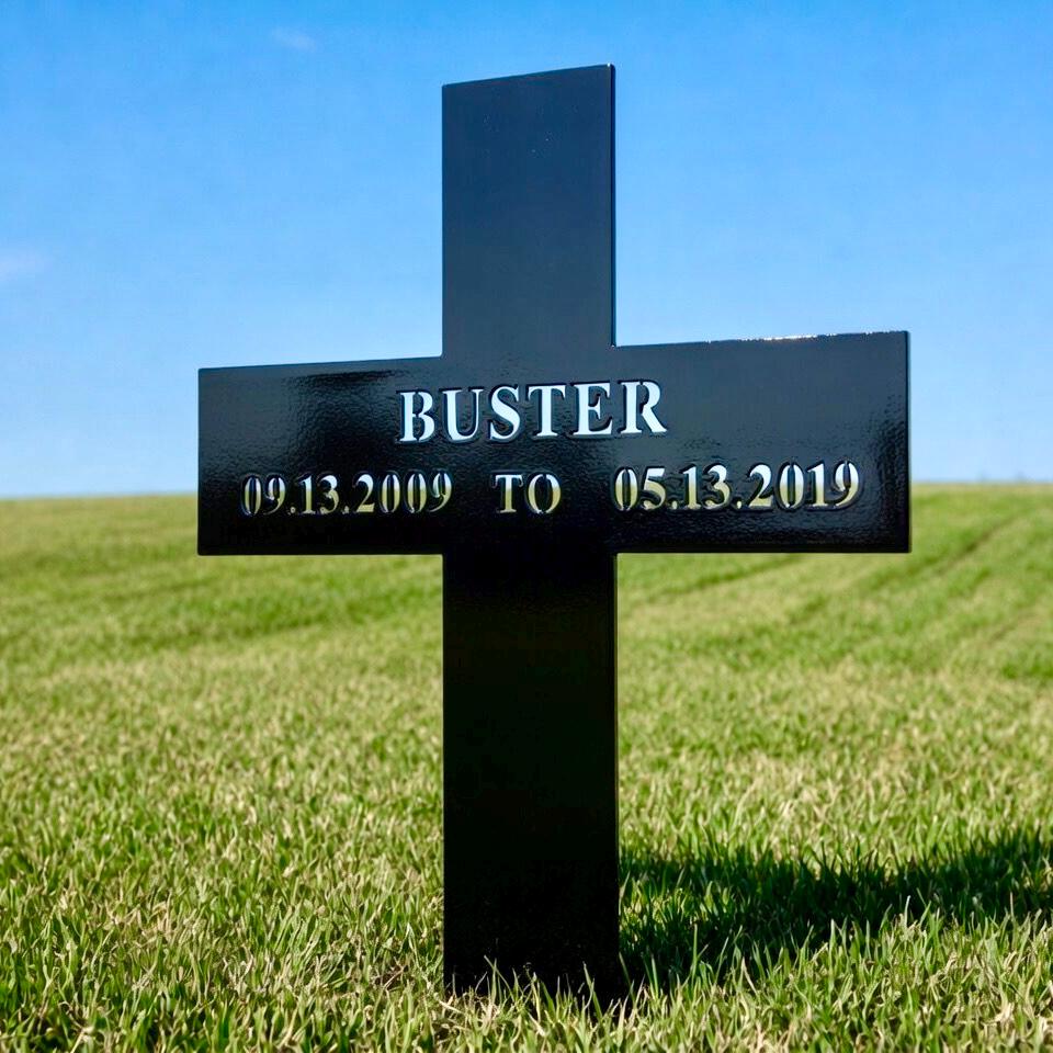Personalized Memorial Cross, Personalized Grave Site Marker, Temporary ...