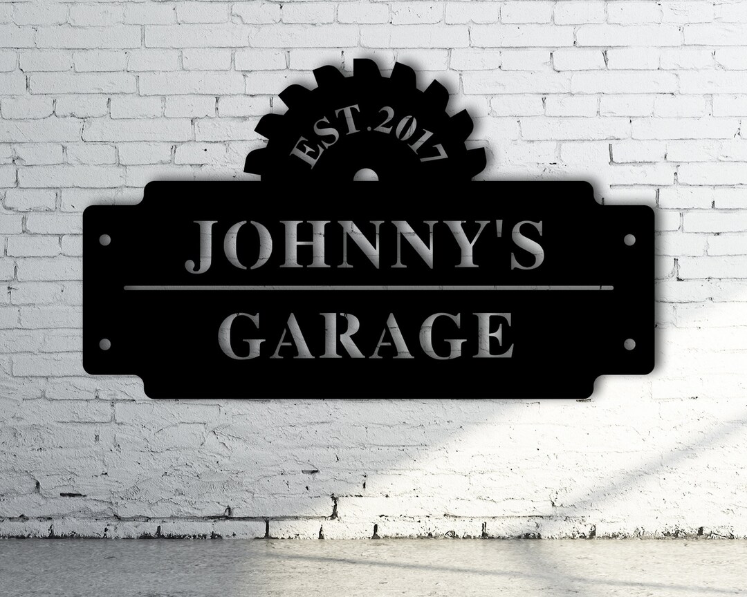 Personalized Garage Sign, Custom Shop Sign, Personalized Gift for Dad ...