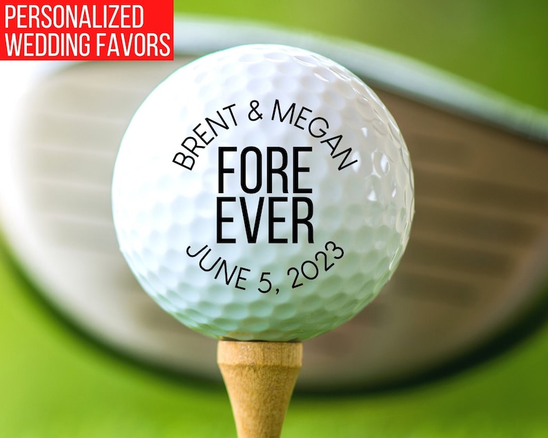 Fore Ever Custom Golf Ball Wedding Favors for Guests Bulk - Etsy