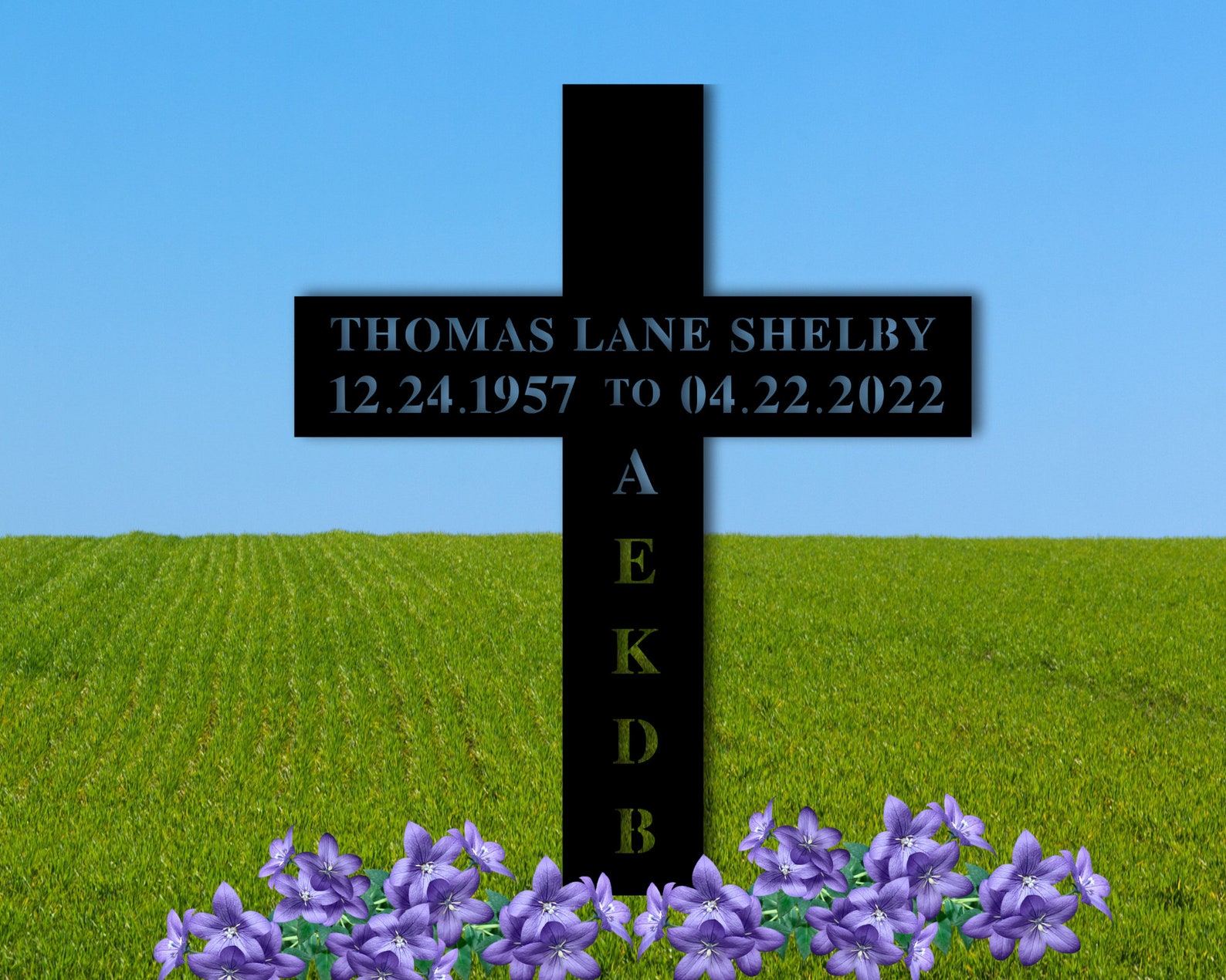 Personalized Memorial Cross Personalized Grave Site Marker - Etsy