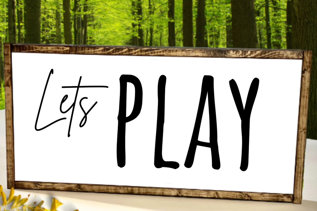 Let's Play Sign,playroom Sign, Kids Room Decor, Kids Playroom Sign ...
