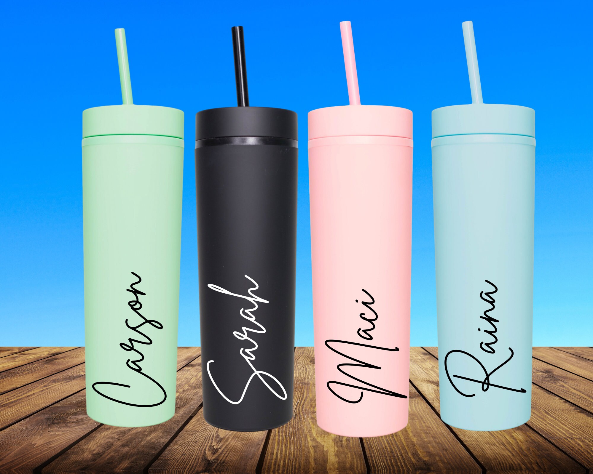 Personalized Tumbler With Straw Black Friday Sale Tumblers - Etsy