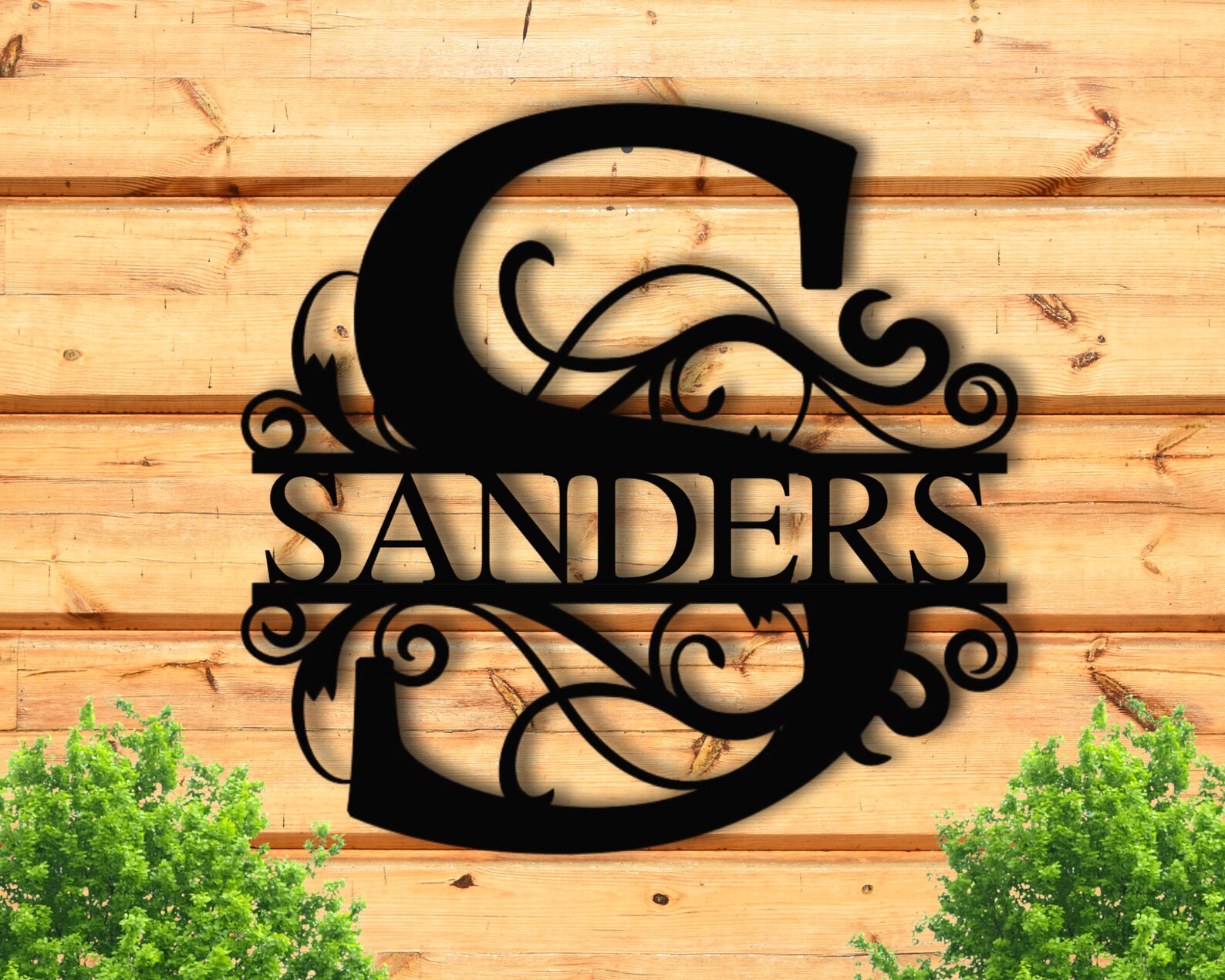 Custom Family Name Metal Sign Metal Monogram Sign Door - Etsy