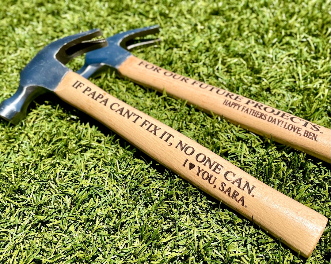 Personalized Fathers Day Hammer for Dad, Papas Engraved Hammer, Fathers ...