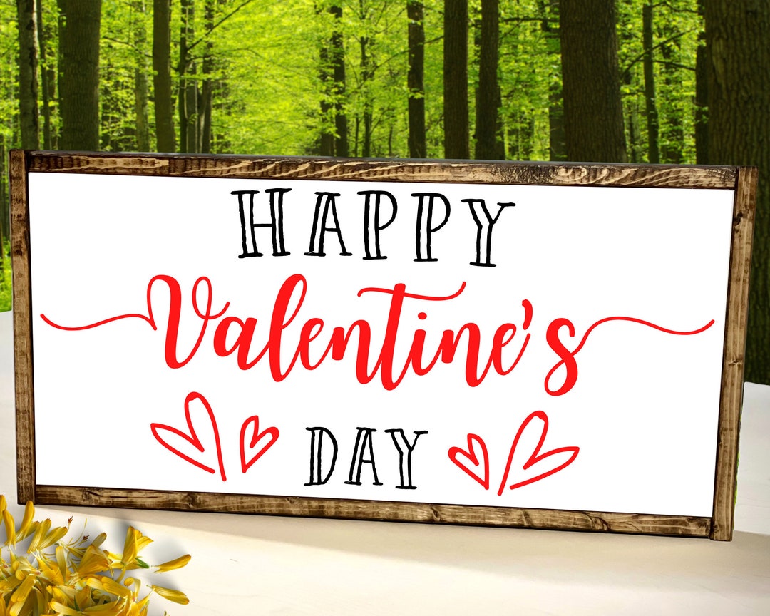 Happy Valentines Day Wood Sign, Valentines Day Decor, Valentine Sign ...