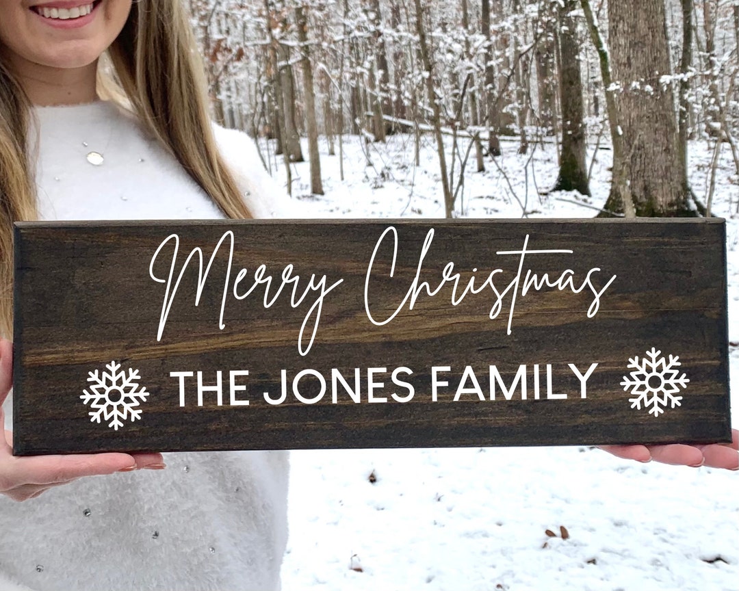 Personalized Merry Christmas Sign, Merry Christmas Sign Wood, Merry ...