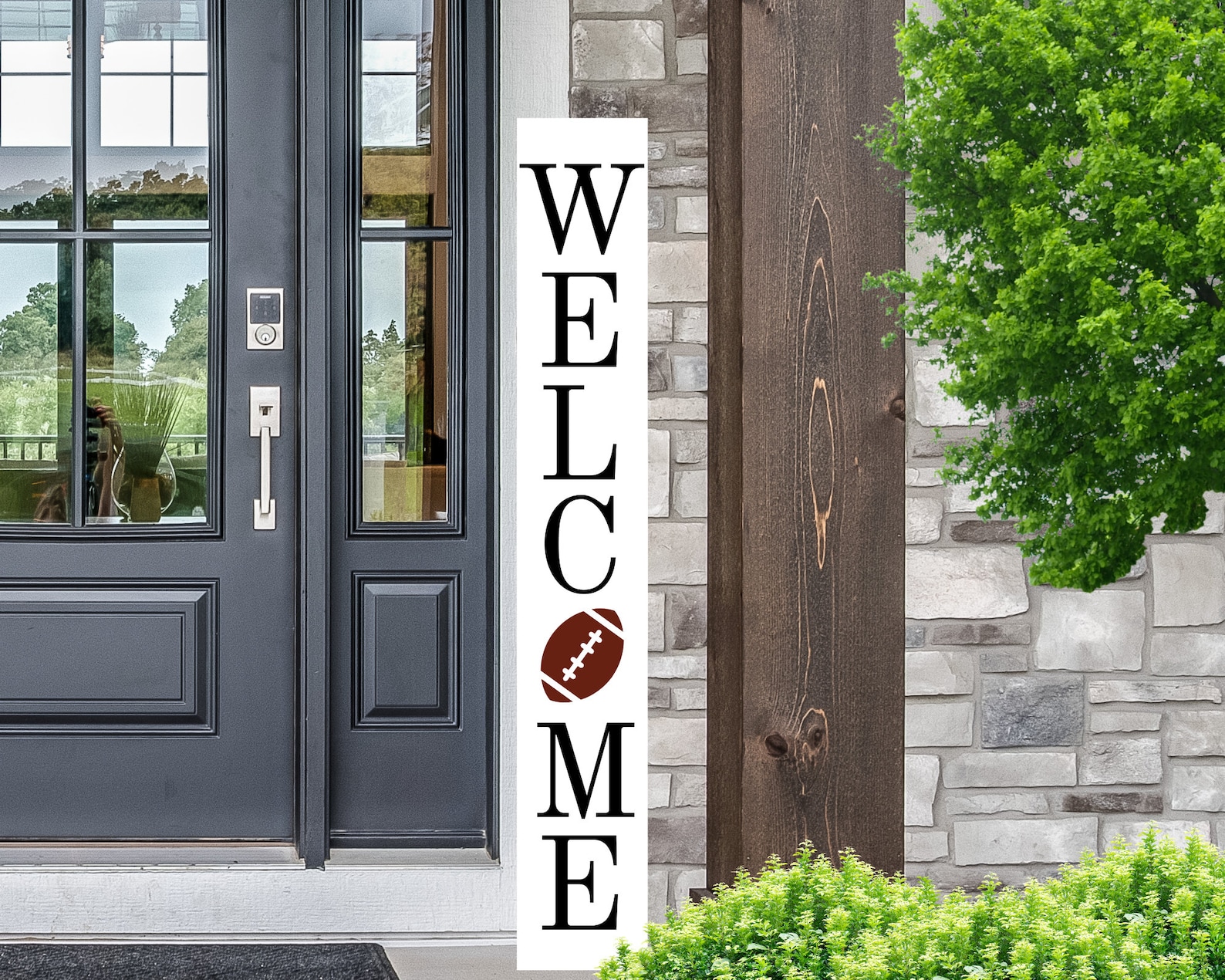 Welcome Football Porch Sign Front Porch Sign Football - Etsy
