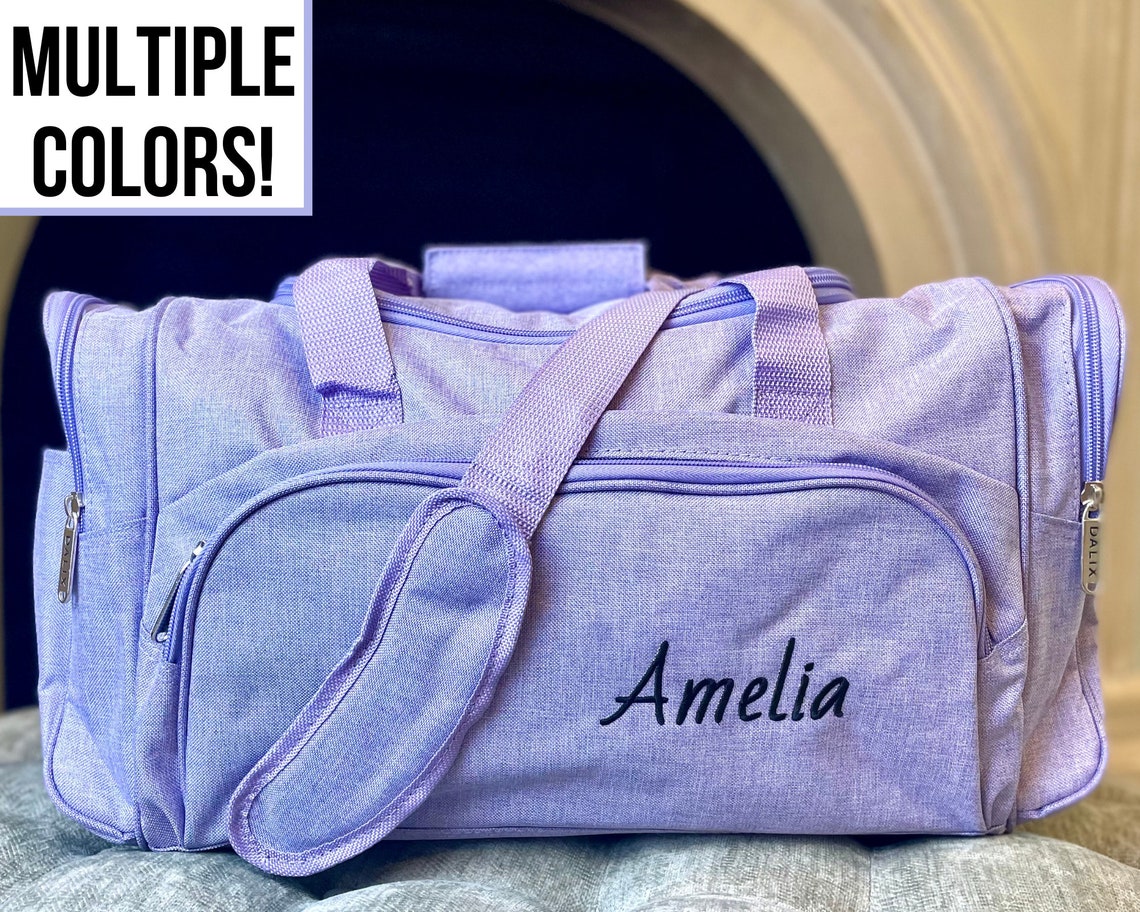 Personalized Girl Duffle Bag, Monogrammed Duffle Bag for Girl, Kids ...