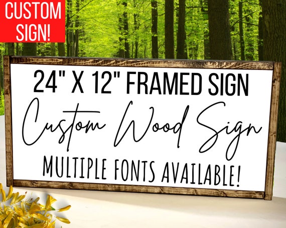 Customized Wood Sign Custom Sign for Home Personalized Wood | Etsy