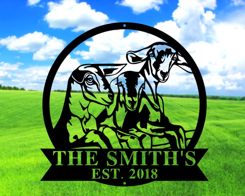 Custom Goats on Fence Sign Metal Goat Sign Goat Metal Sign - Etsy