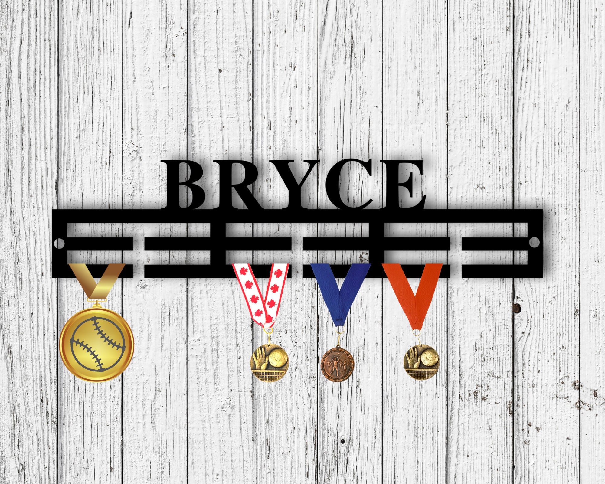 Custom Sports Medal Display Personalized Metal Name Sign 12 - Etsy