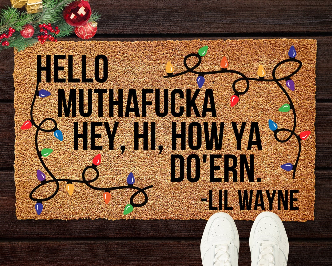 Funny Christmas Doormat, Christmas Porch Decor, Christmas Welcome Mat ...