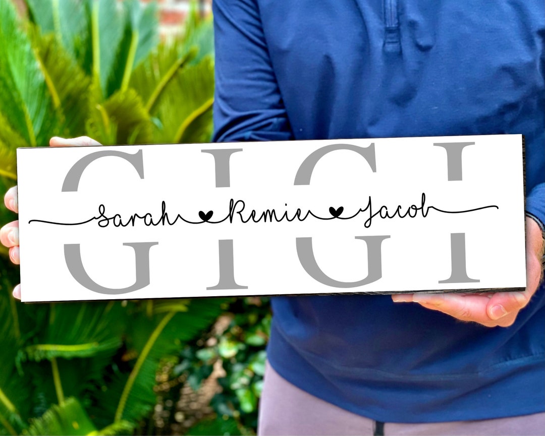 Gigi Sign, Mother's Day Gift for Gigi, Personalized Mothers Day Gift ...