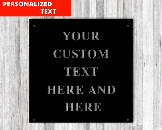 Custom Quote Sign Custom Metal Sign Inspirational Sign | Etsy