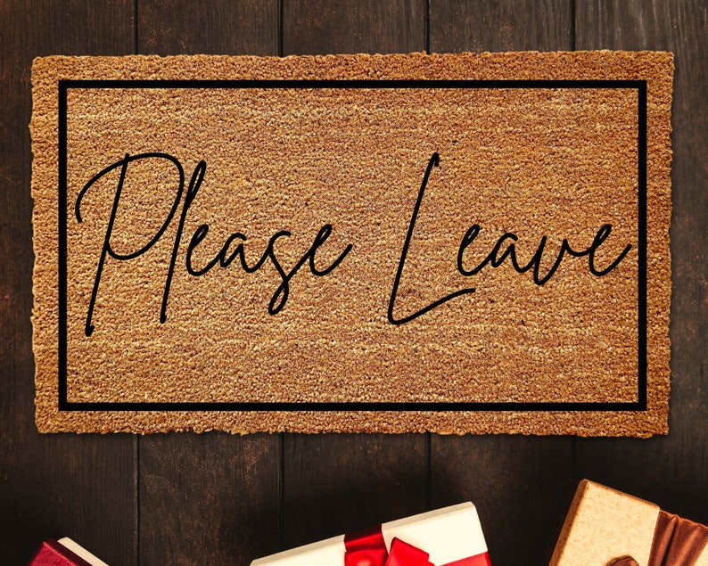 Please Leave Doormat, Please Leave Door Mat, Rude Doormat, Funny ...