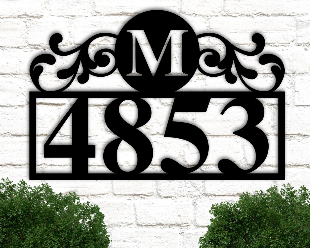 Personalized Address Sign, Metal Address Sign for House Number Sign ...