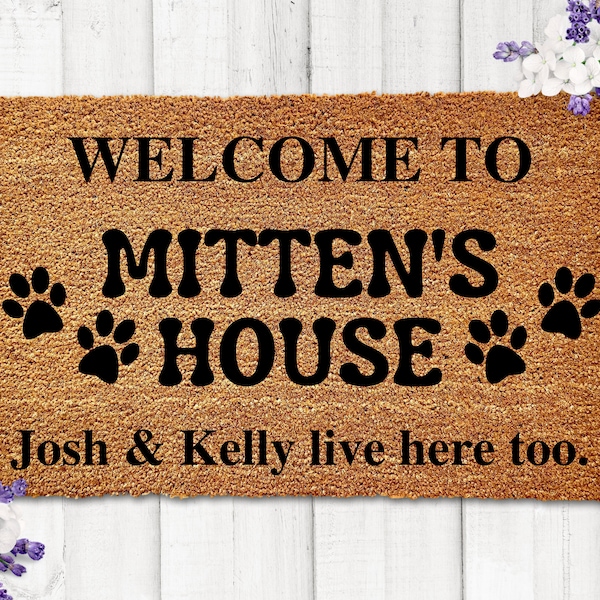 Cat Welcome Mat - Etsy