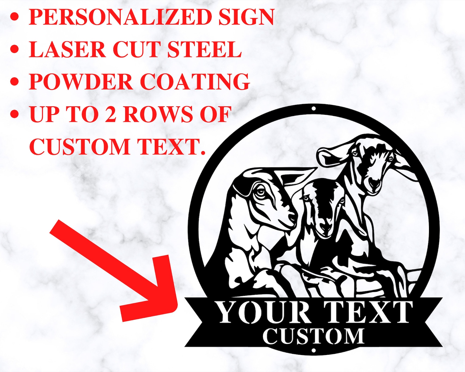 Custom Goats on Fence Sign Metal Goat Sign Goat Metal Sign - Etsy