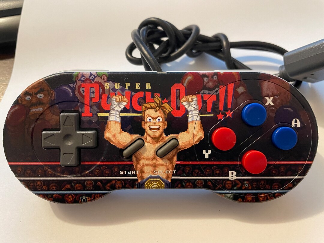 Custom Uv Printed Super Punch Out Sfc/snes Controller - Etsy