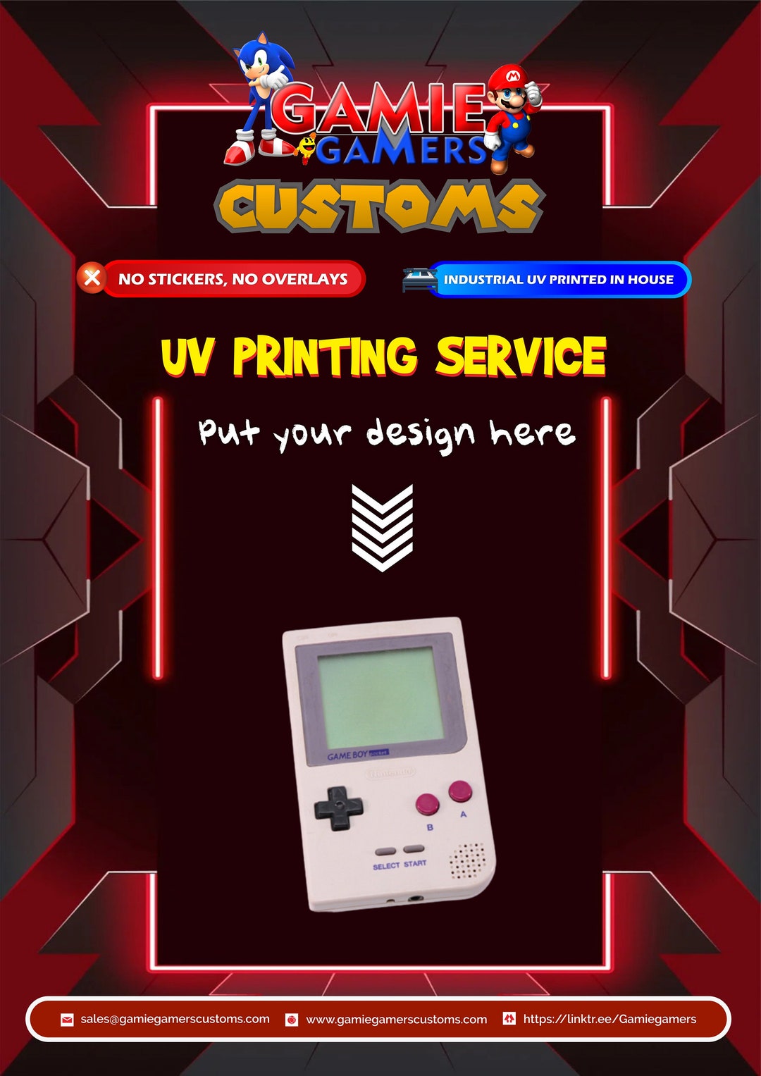 Custom Uv Printed Game Boy Pocket Shell - Etsy