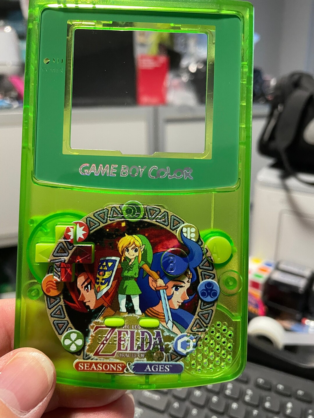 Custom Uv Printed Green Zelda GBC - Etsy