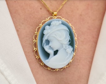 Vintage OPERI Cameo Brooch or Pendant With Chain - Etsy