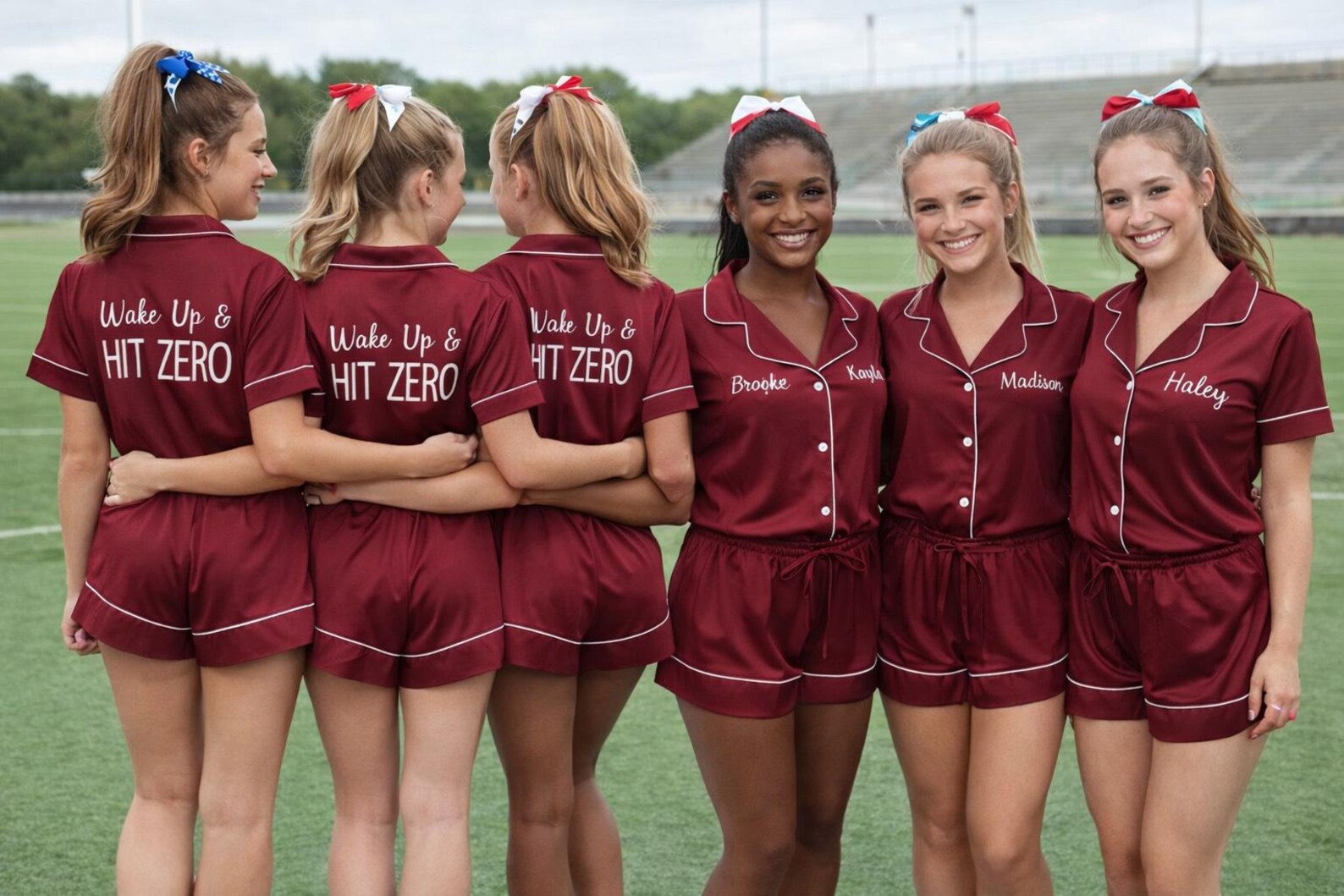 School Team Shorts Satin Pajama Set – Custom Team Pajamas ...