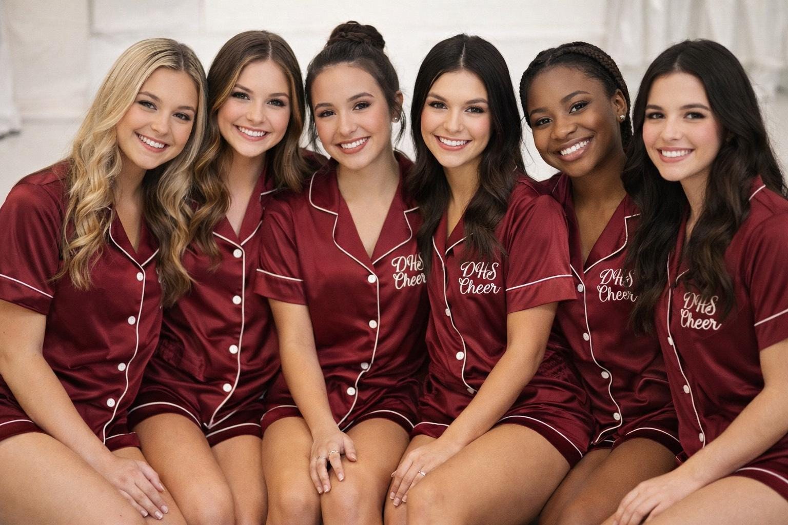 School Team Shorts Satin Pajama Set – Custom Team Pajamas ...