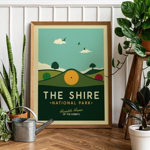 The Shire Poster, the Shire National Park Poster, Lord of the Rings ...