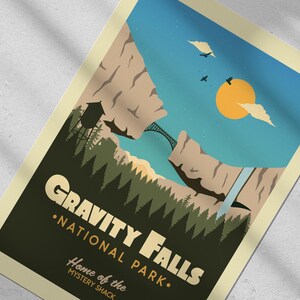 Gravity Falls National Park Poster, Gravity Falls Poster, Disney ...