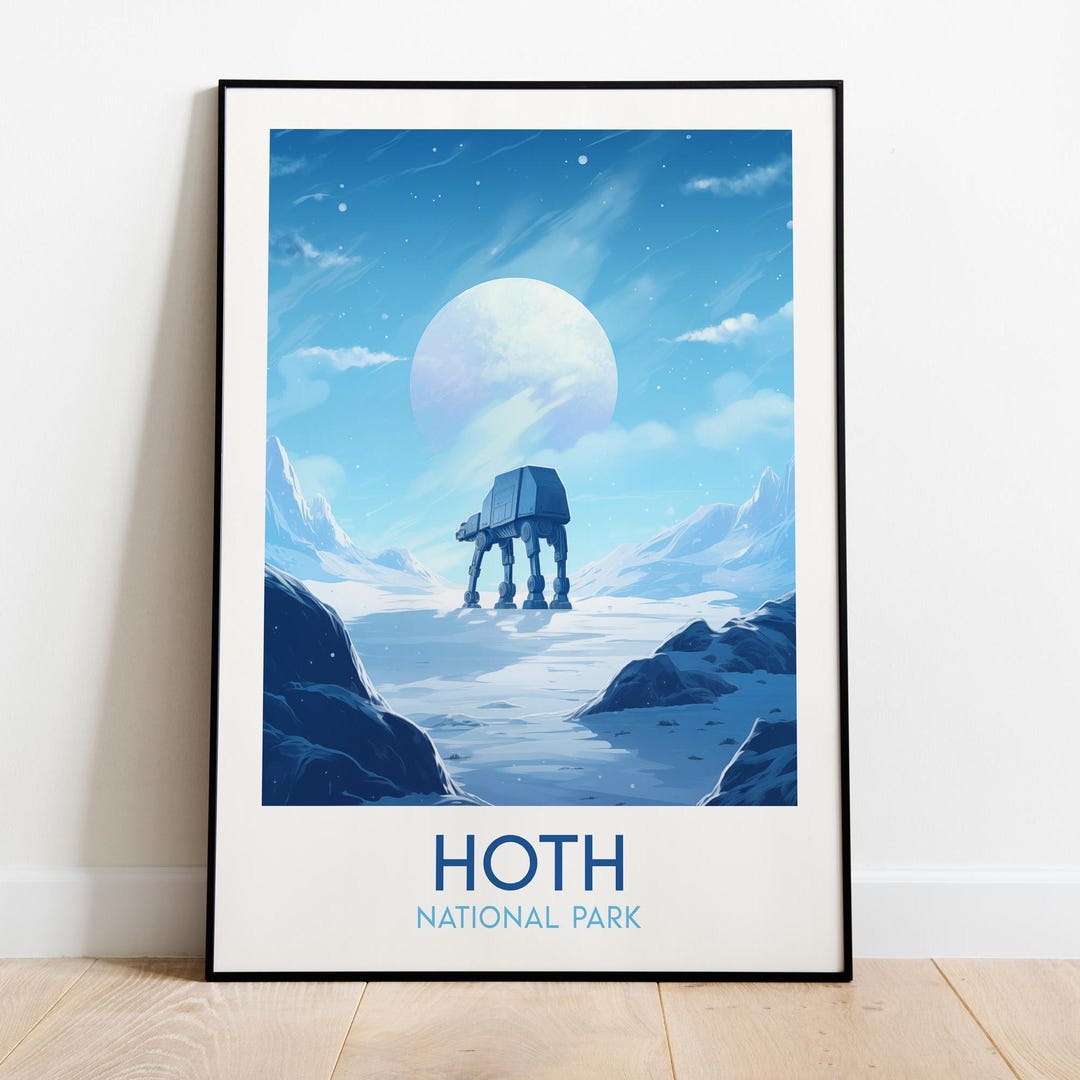 Hoth National Park Poster: Star Wars AT-AT Walker Art Print - Etsy