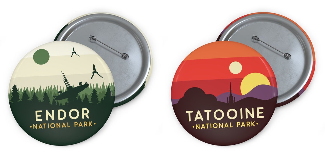 Star Wars Pin Badges Star Wars Planets Pin Badges Sizes - Etsy