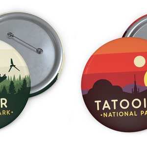 Star Wars Pin Badges | Star Wars Planets Pin Badges | Sizes 1.25'', 2. ...