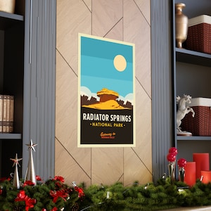 Radiator Springs Travel Poster, Disney CARS Poster, Disney Cars Wall ...
