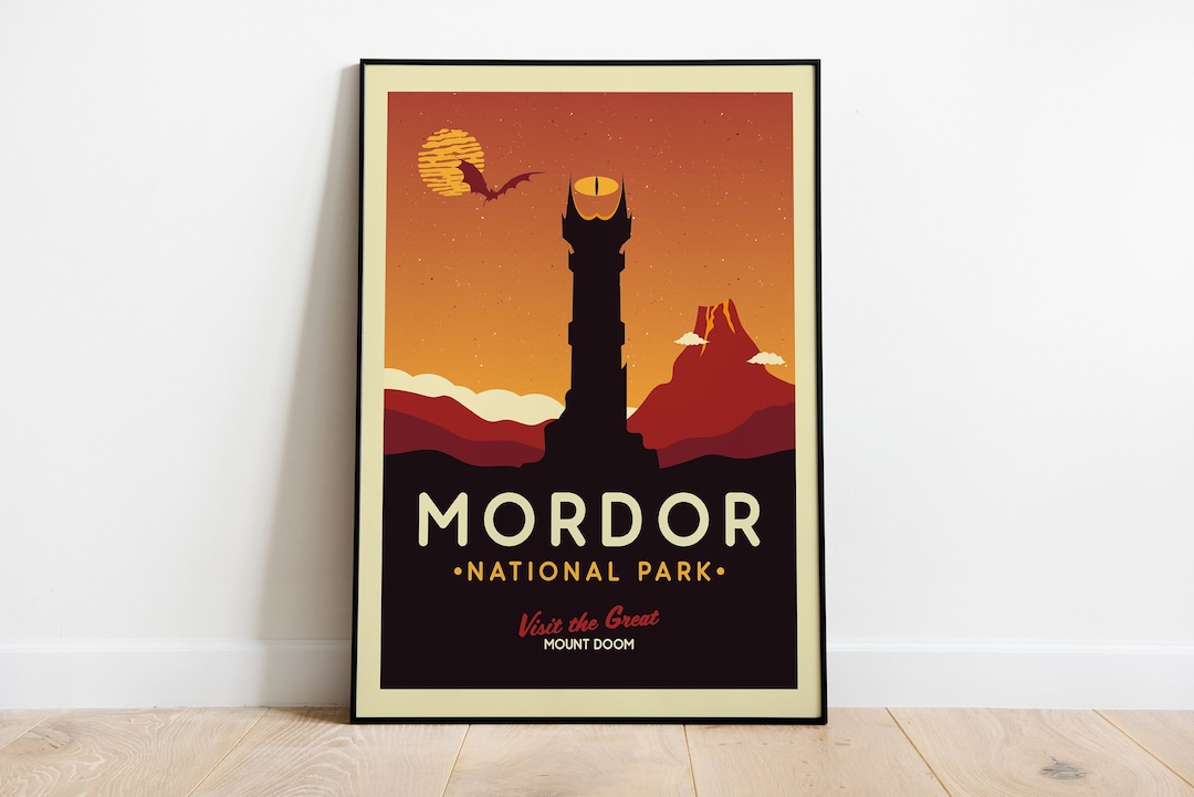 Mordor National Park Poster, Mordor Poster, Lord of the Rings Posters ...