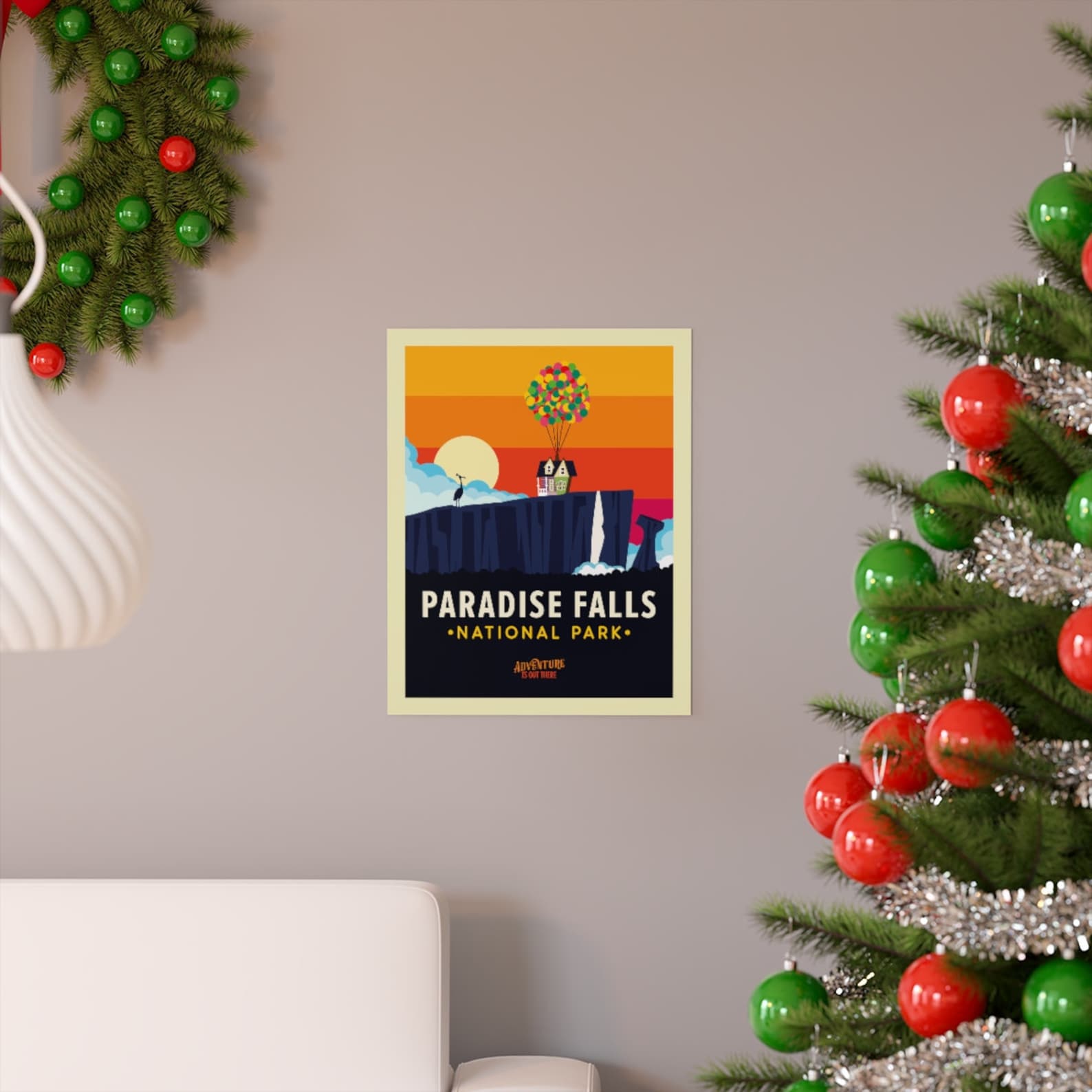 Paradise Falls Travel Poster Disney UP Poster Pixar UP Wall - Etsy