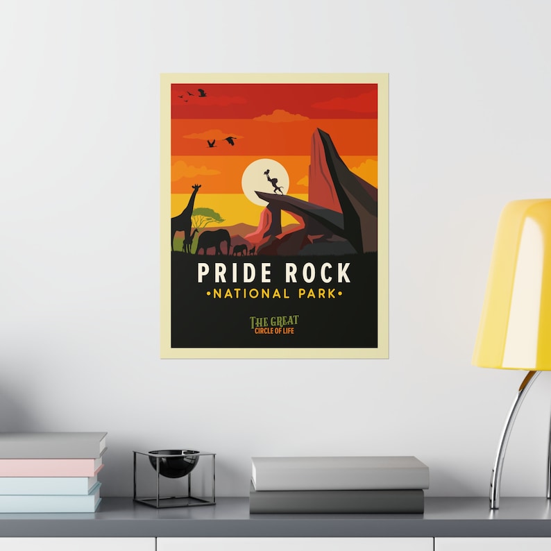 Pride Rock Travel Poster Disney Lion King Poster Lion King - Etsy