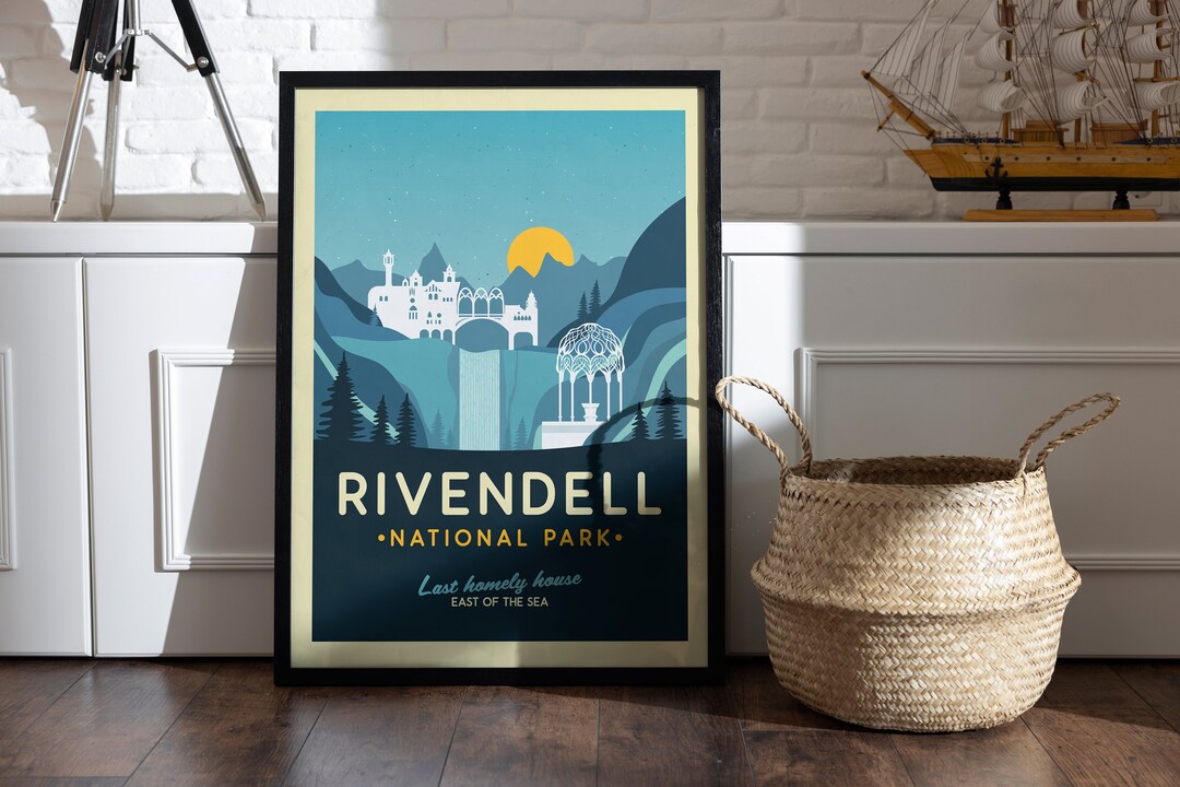 Rivendell Poster, Rivendell National Park Poster, Lord of the Rings ...