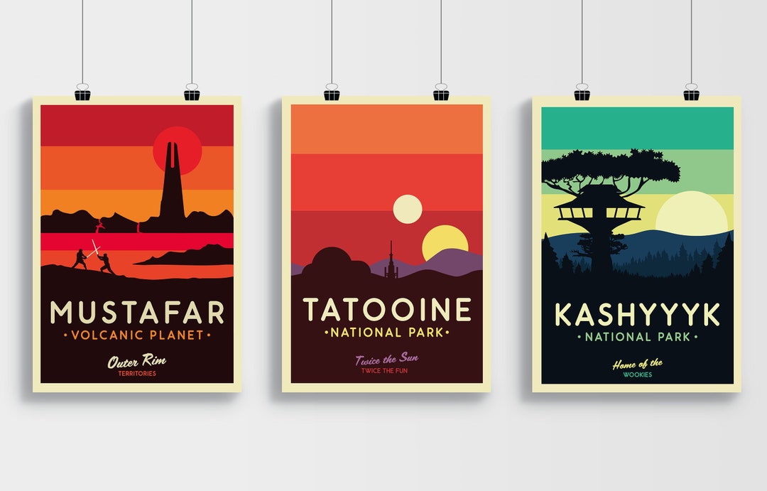 Star Wars Galaxy Posters, Star Wars Planet Attraction Posters, Star ...