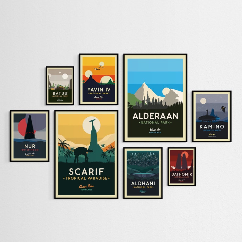 Star Wars Planet Poster, Star Wars Galaxy Posters, Star Wars Planet ...