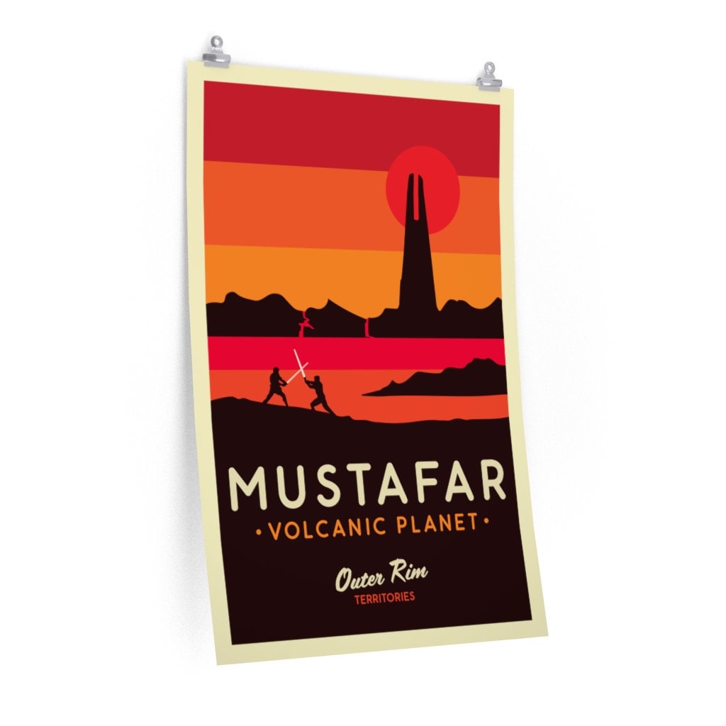 Star Wars Mustafar Volcanic Planet Poster, Star Wars Galaxy Posters ...