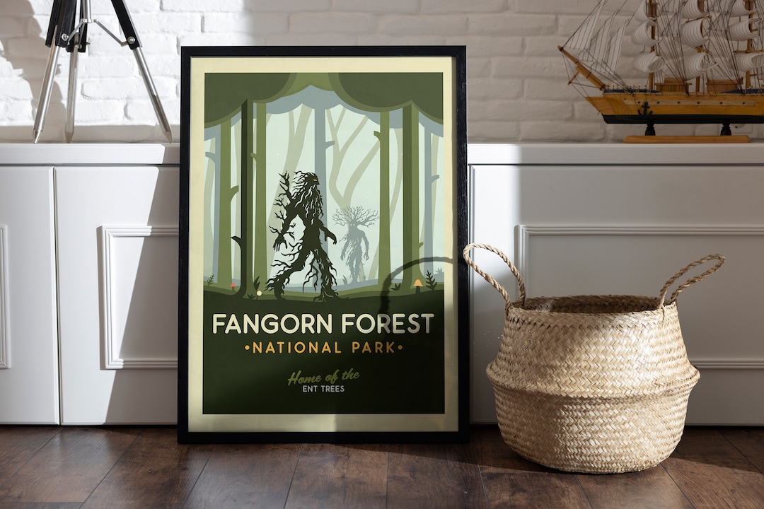 Fangorn Forest Poster, Fangorn Forest National Park Poster, Lord of the ...