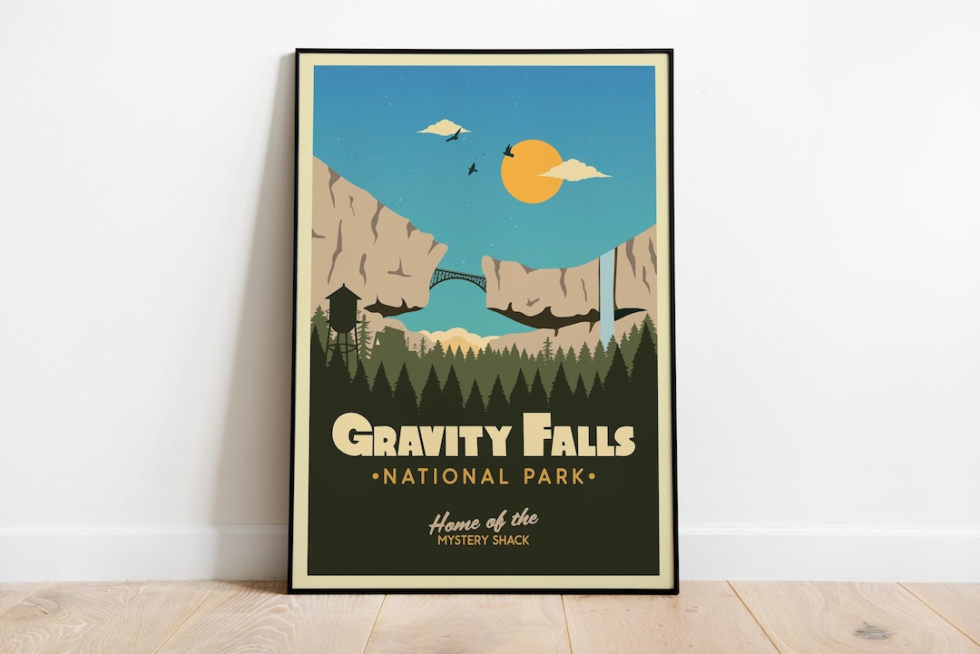 Gravity Falls National Park Poster, Gravity Falls Poster, Disney ...