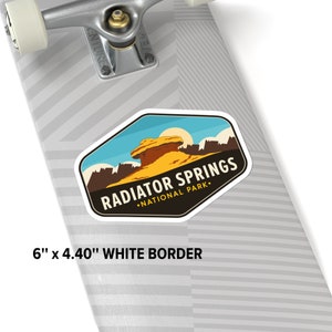 Disney Cars Sticker, Radiator Springs National Park Sticker, Disney ...