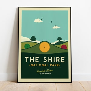 The Shire Poster, the Shire National Park Poster, Lord of the Rings ...