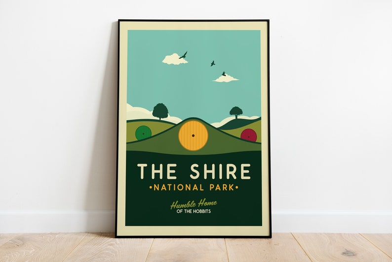 The Shire Poster, the Shire National Park Poster, Lord of the Rings ...