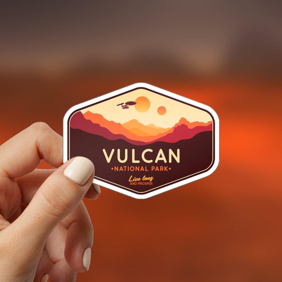 Vulcan Waterproof Sticker, Star Trek Sticker, Vulcan National Park ...